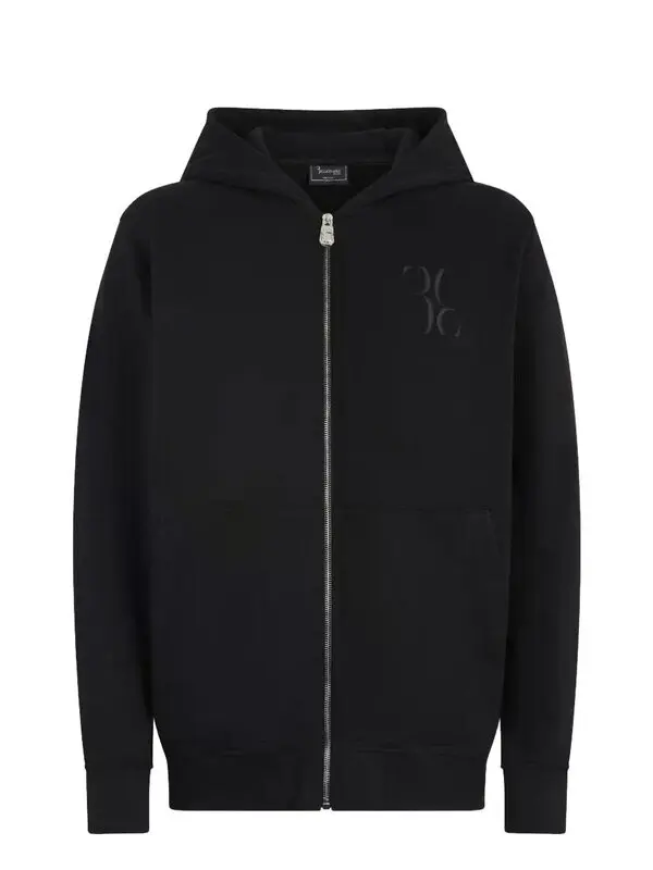 BILLIONAIRE Baroque Zip-up Hoodie - Black