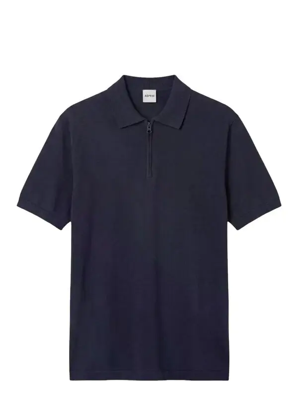 Aspesi Zip-fastening Polo Shirt - Blue