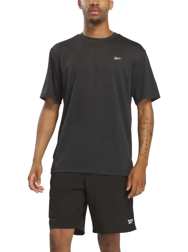 REEBOK Director Short Sleeve Top - Black Heather