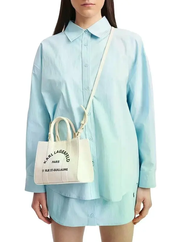 ELEH Classic Collar Button-up Oversized Shirt - Blue