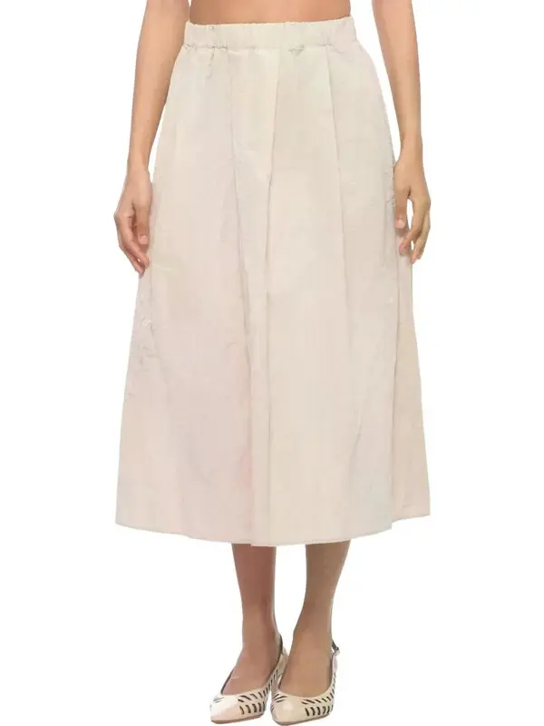 Antonelli Firenze Pleated Midi Skirt - Neutrals