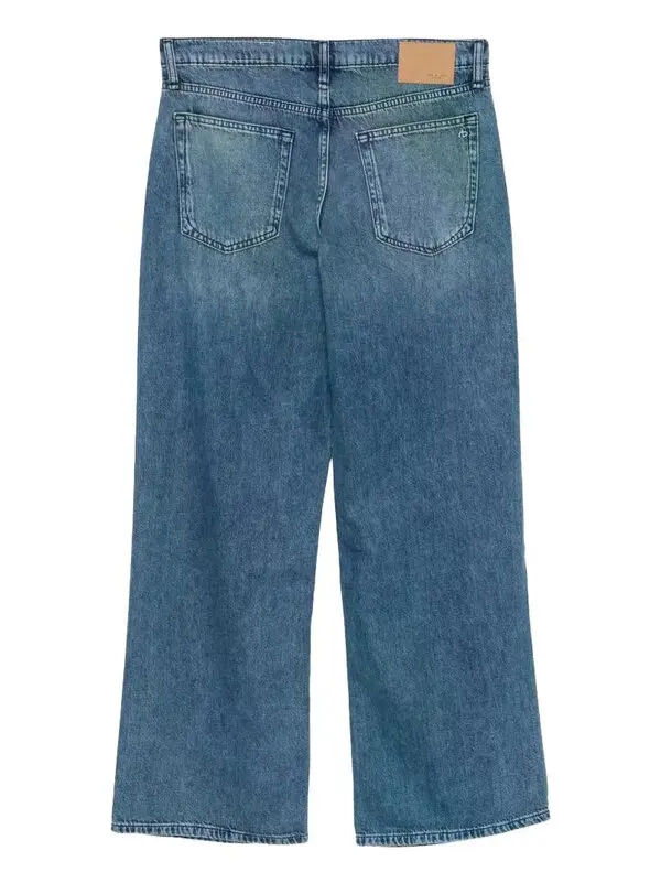 Rag & Bone Faded Effect Wide-leg Jeans - Blue