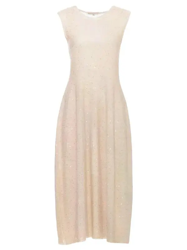 Antonelli Firenze Sequin-embellished Midi Dress - Neutrals