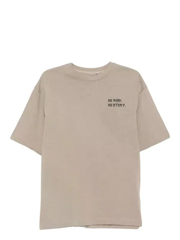 GEORGE. Slogan Print Drop Shoulder T-shirt - Neutrals