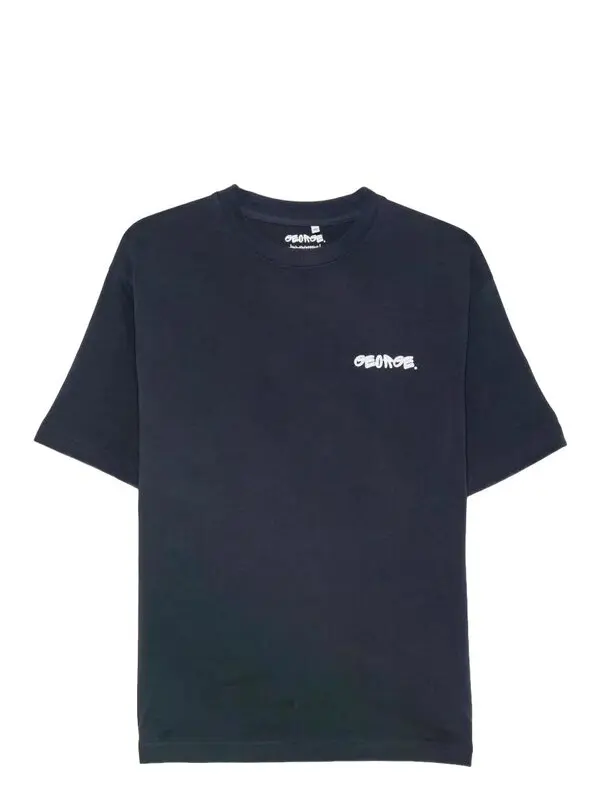 GEORGE. Logo Print Cotton T-shirt - Blue