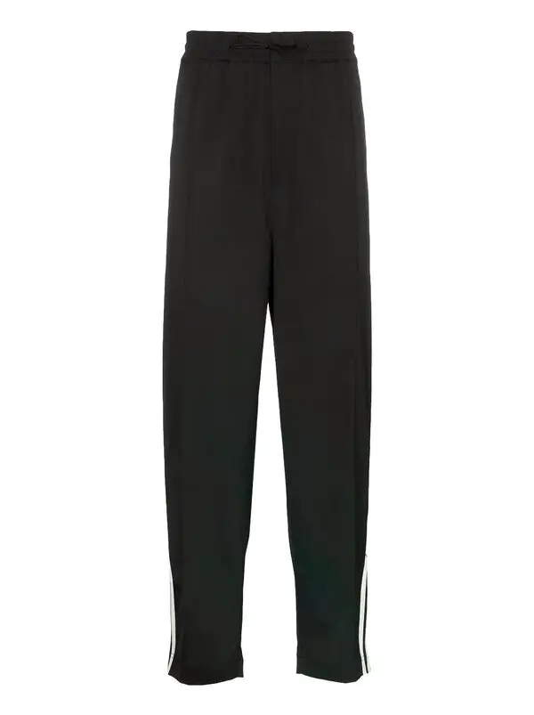 Y3 Wide Leg 3-stripe Sweatpants - Black