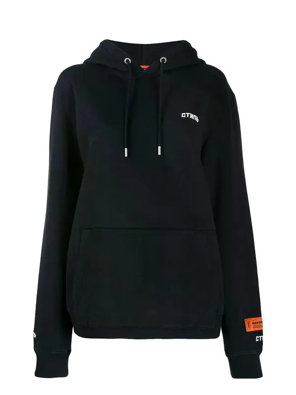 Heron Preston Logo Patch Hoodie - Black