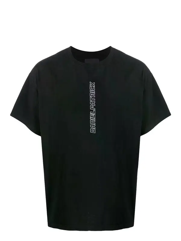 DANIEL PATRICK Logo Detail T-shirt - Black