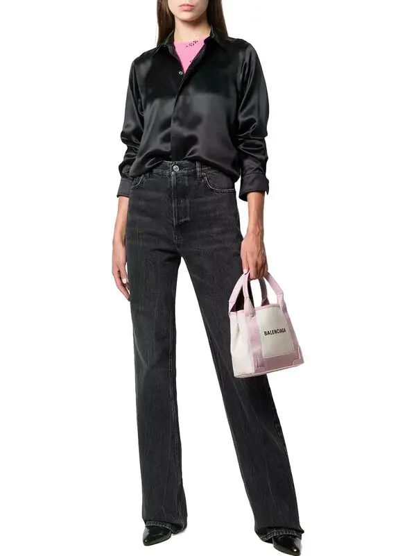 Balenciaga Classic Silk Shirt - Black