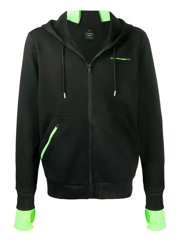 Oakley Printed Logo Hooded Jacket - Black