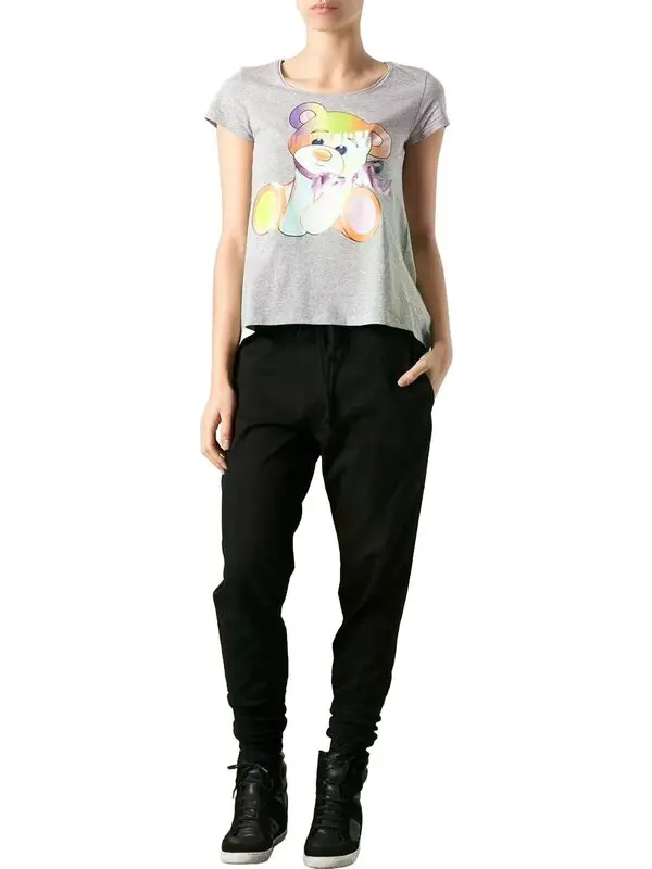 Y3 Multicolor Bear Print T-shirt - Grey