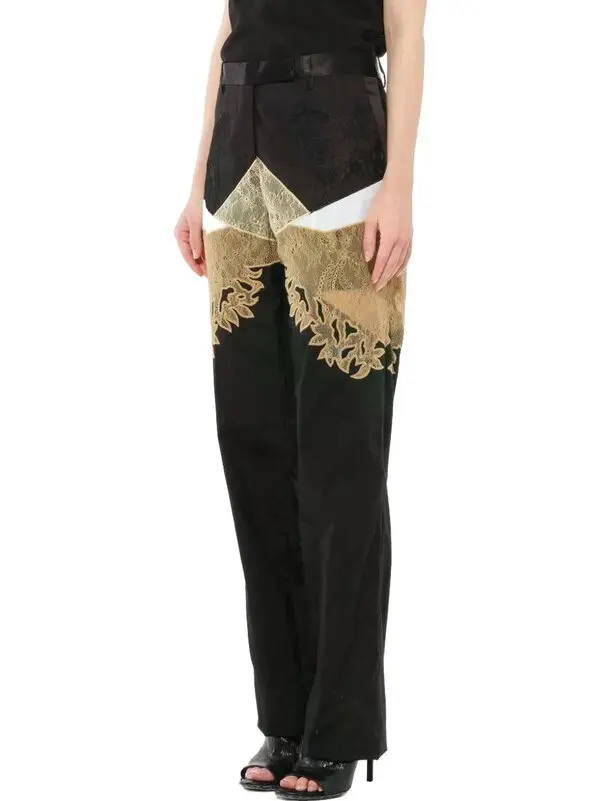 Givenchy Lace Paneled Trousers - Black