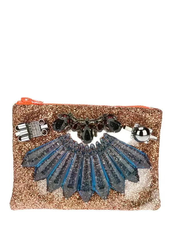 YOU MAWO Mawi Glitter Pouch - Yellow