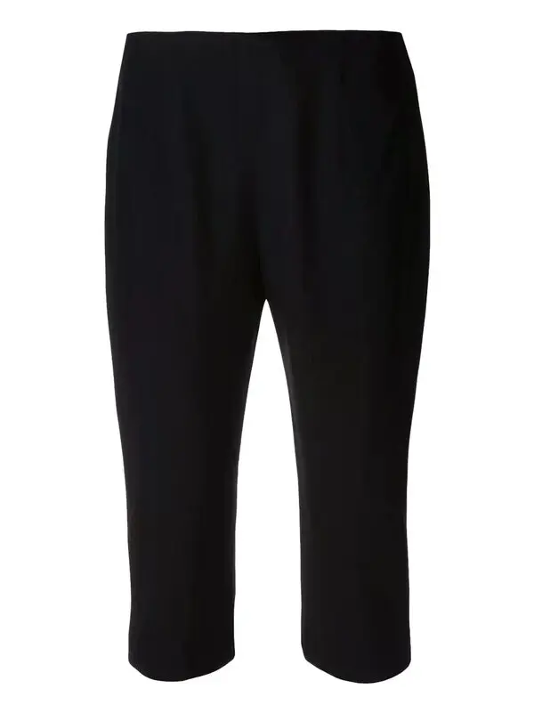 Alexander McQueen Cropped Trousers With Zip Detail - Black