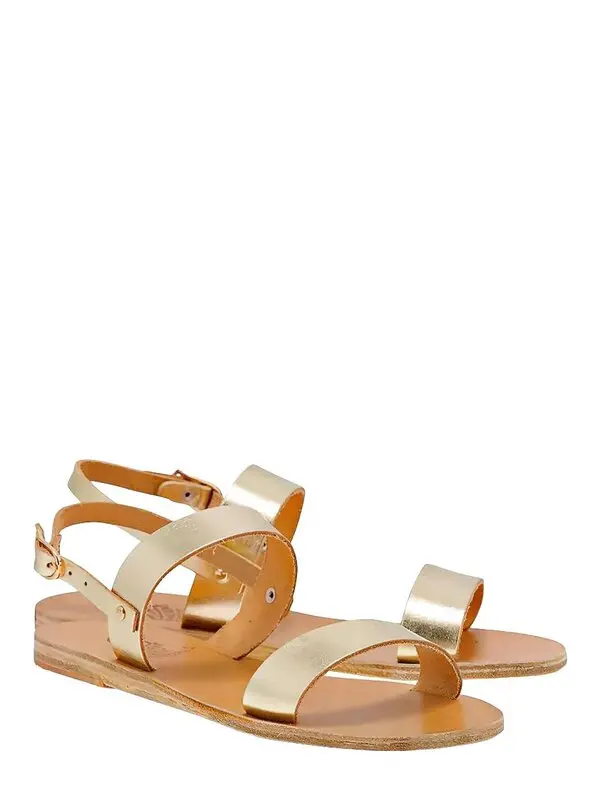 ANCIENT GREEK SANDALS Clio Ankle Strap Sandals - Metallic
