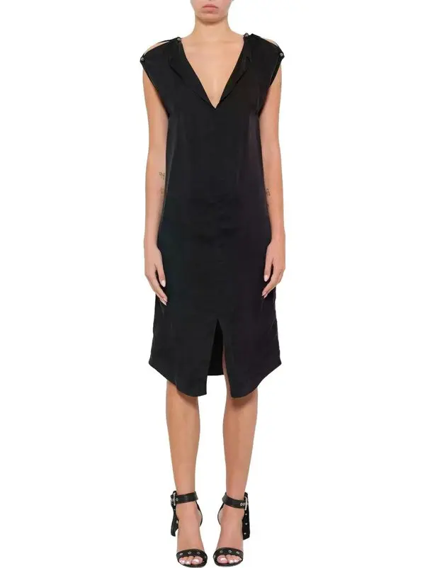 LANVIN V-neck Mini Dress - Black
