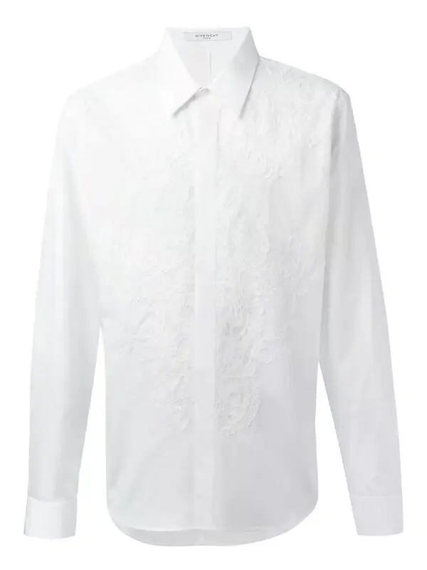 Givenchy Floral Macramé Shirt - White