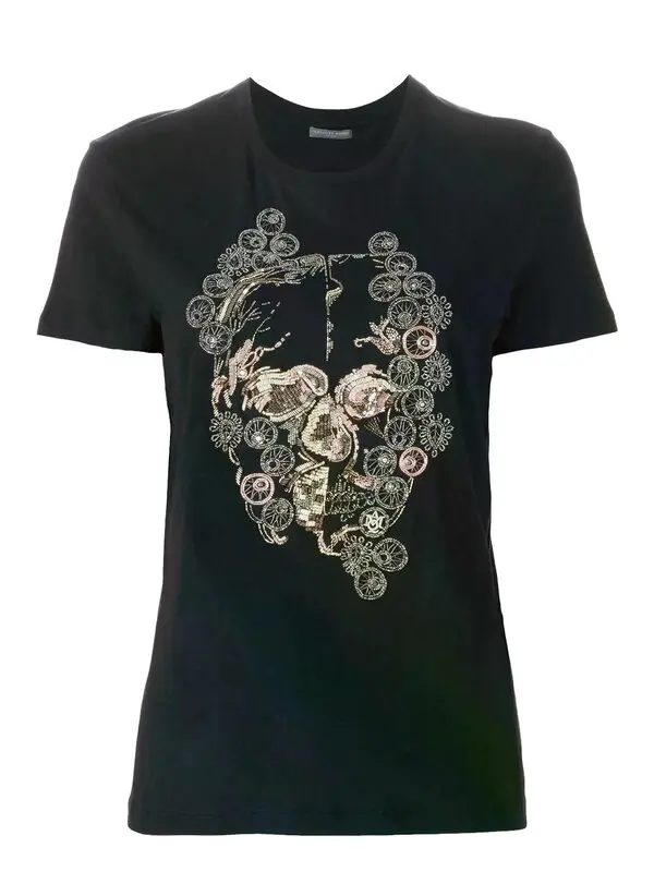 Alexander McQueen Embellished Skull T-shirt - Black