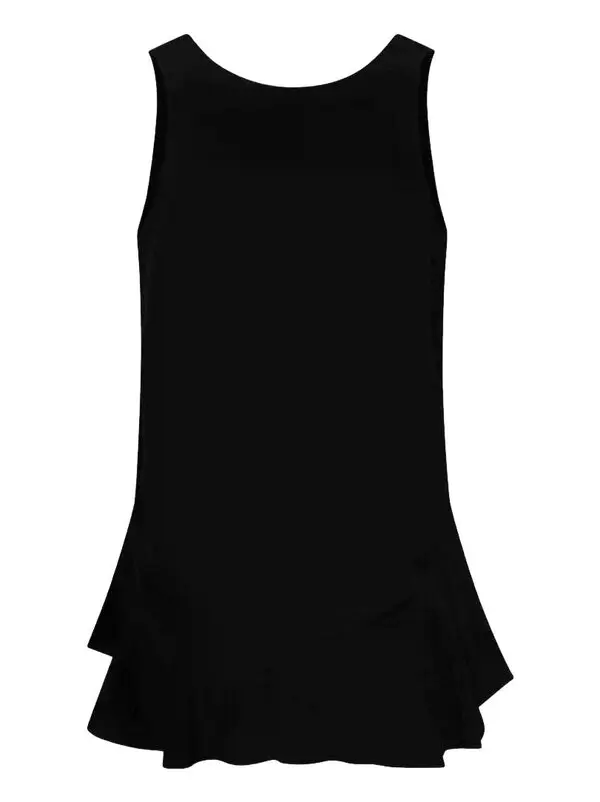 Chloé Silk Peplum Top - Black