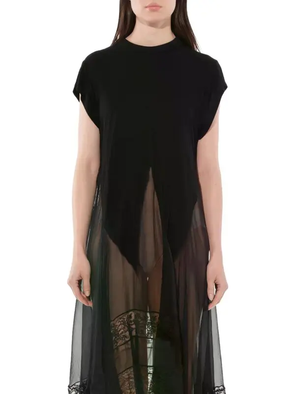 Givenchy Lace Panel Midi Dress - Black