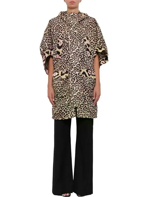 Givenchy Oversized Leopard Print Coat - Neutrals
