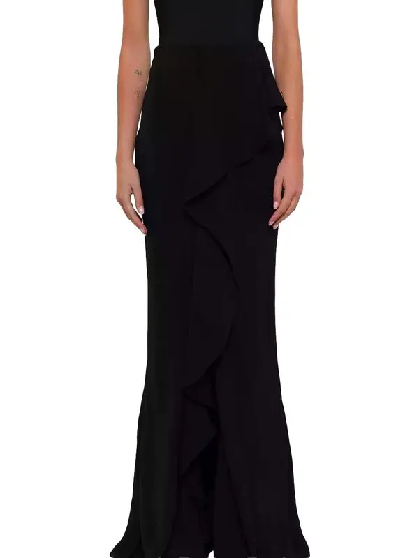 Alexander McQueen Ruffled Maxi Skirt - Black