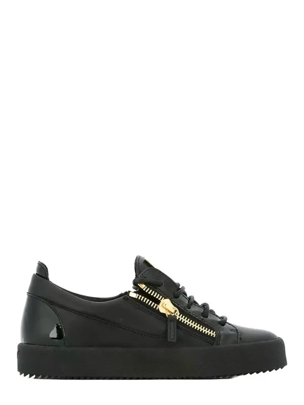GIUSEPPE ZANOTTI Side Zip Detail Sneakers - Black