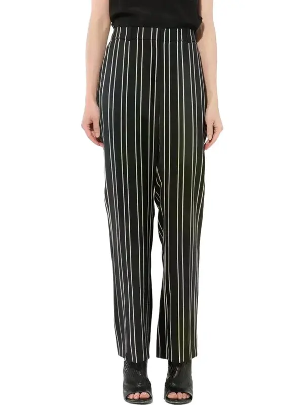 Givenchy Monochrome Striped Tailored Trousers - Black