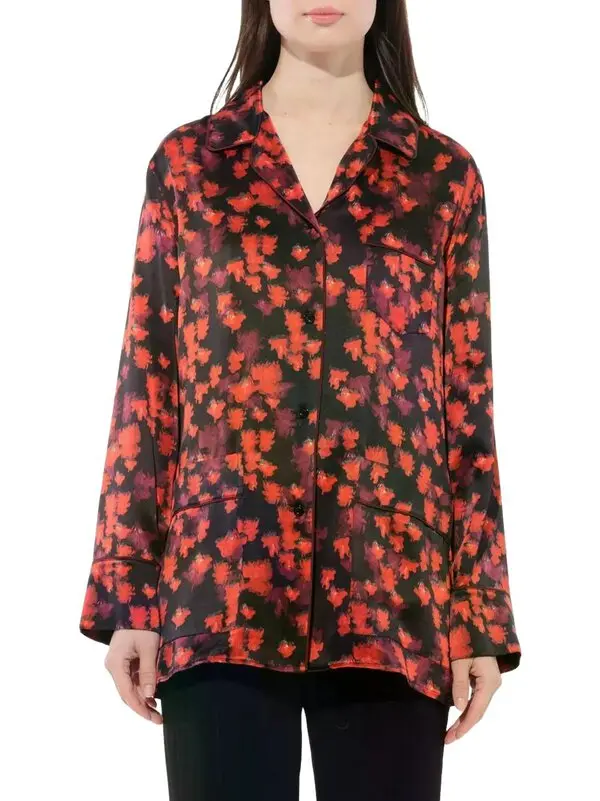 Givenchy Abstract Floral Print Shirt - Black