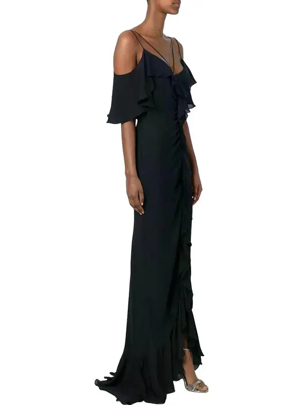 Emilio Pucci Cold Shoulder Gown - Black