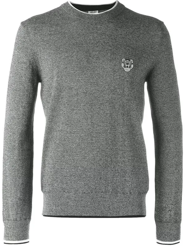 Kenzo Mini Tiger Crew Neck Jumper - Grey