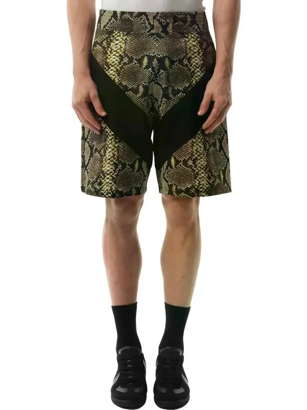 Givenchy Snakeskin Print Bermuda Shorts - Black