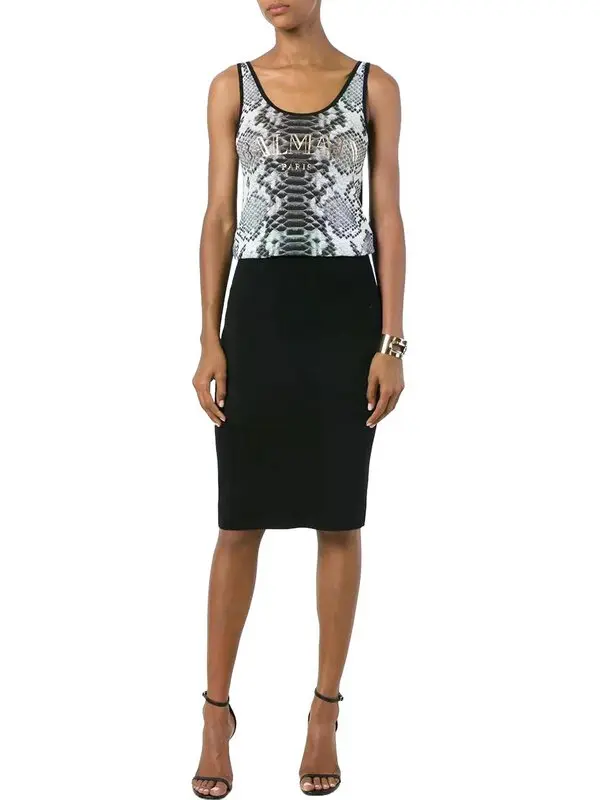 Balmain Printed Vest - Black