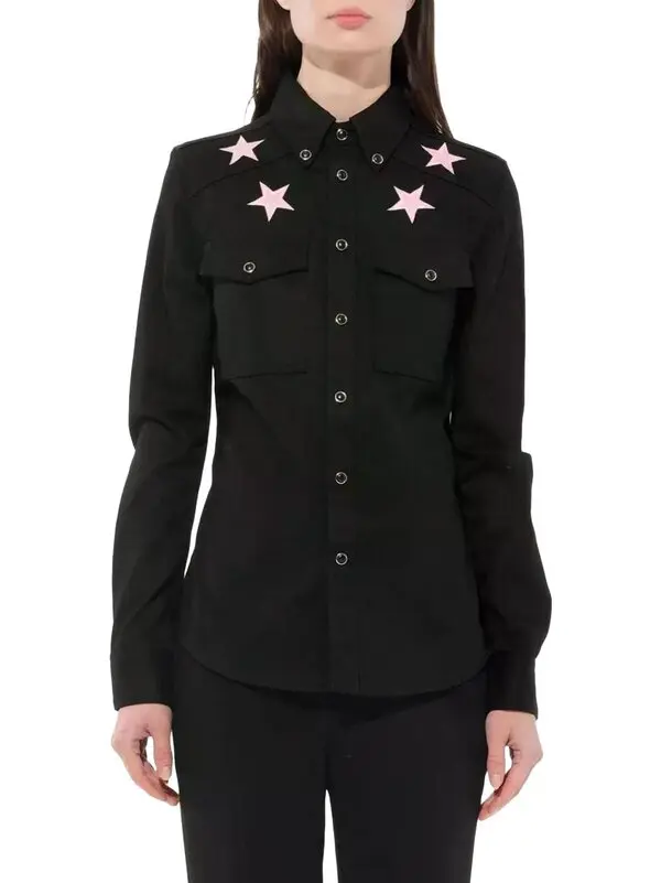 Givenchy Star Embroidered Shirt - Black