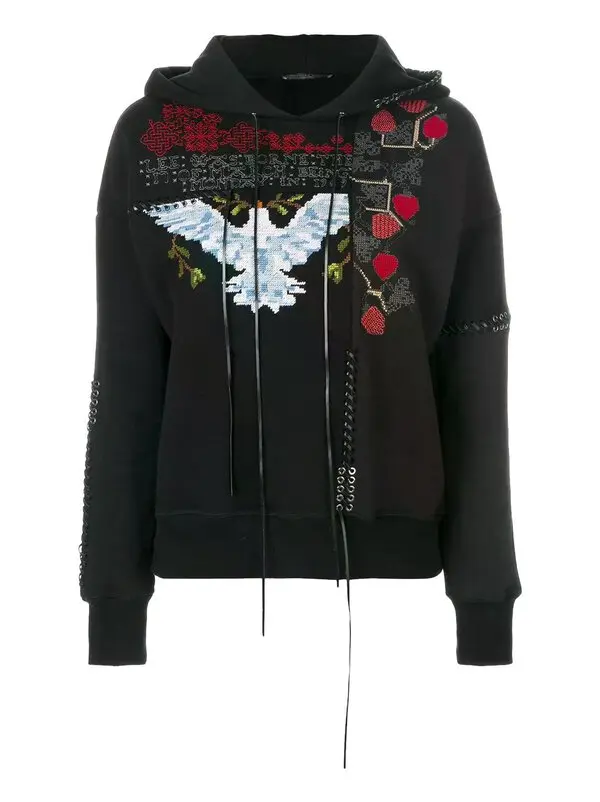 Alexander McQueen Embroidered Hoodie - Black
