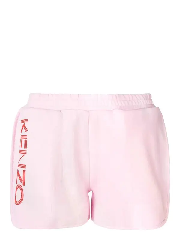 Kenzo Logo Print Track Shorts - Pink