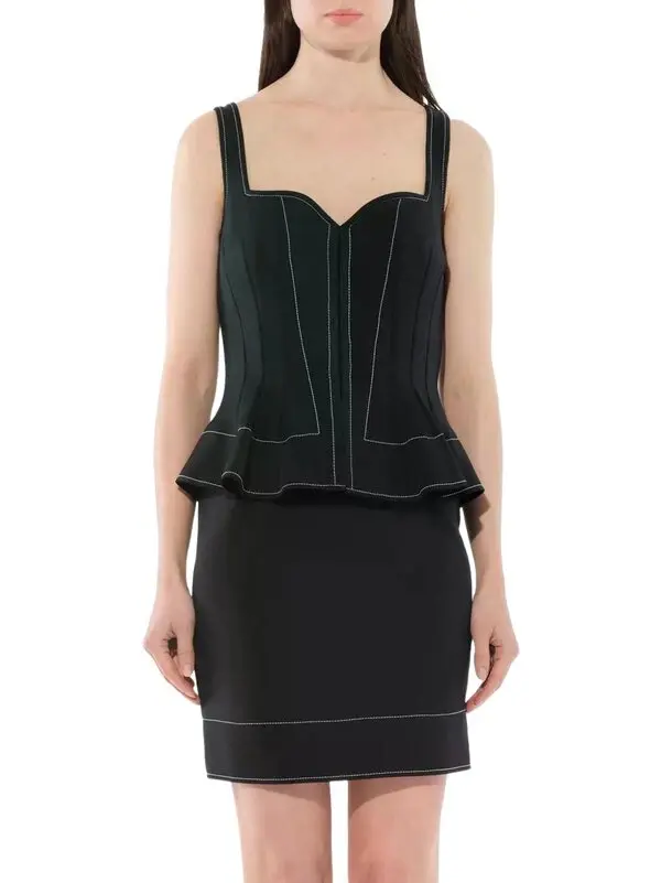 Givenchy Fitted Waist Dress With Sweetheart Neckline - Black