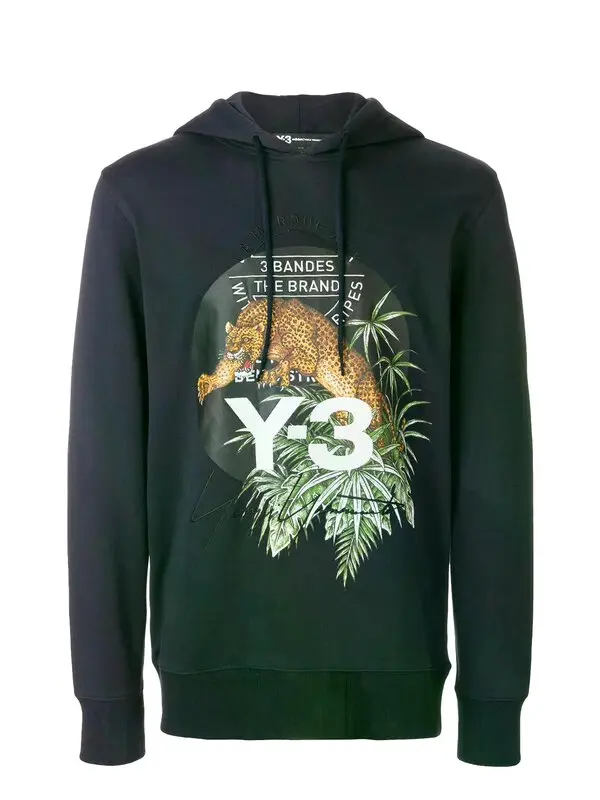 Y3 Leopard Hoodie - Blue
