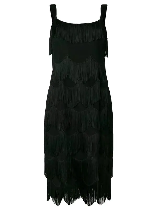Marc Jacobs Fringed Shift Dress - Black