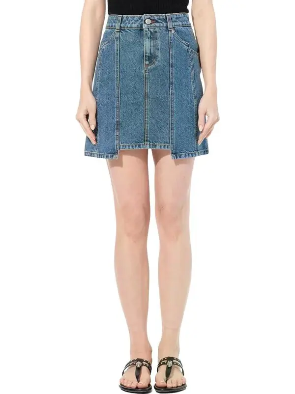 Alexander McQueen Denim Mini Skirt - Blue