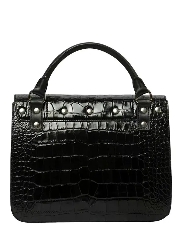 JW Anderson Crocodile Leather Shoulder Bag - Black