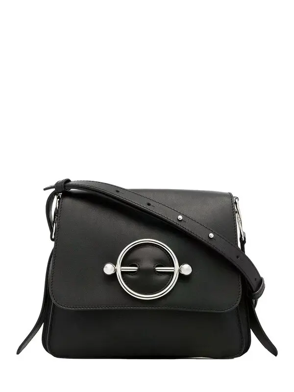 JW Anderson Disc Leather Cross Body Bag - Black