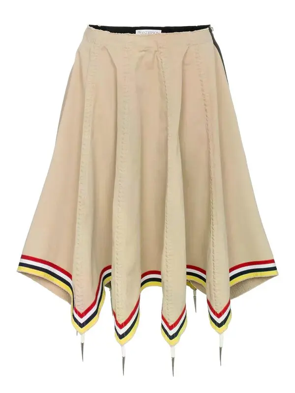 JW Anderson Umbrella Effect Pleated Skirt - Neutrals