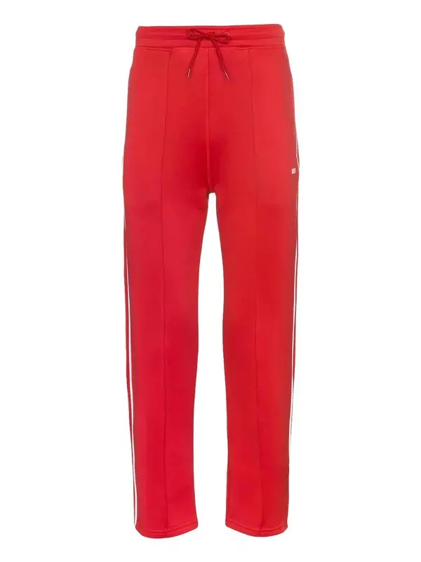 Kenzo Logo Print Cotton Blend Sweat Pants - Red