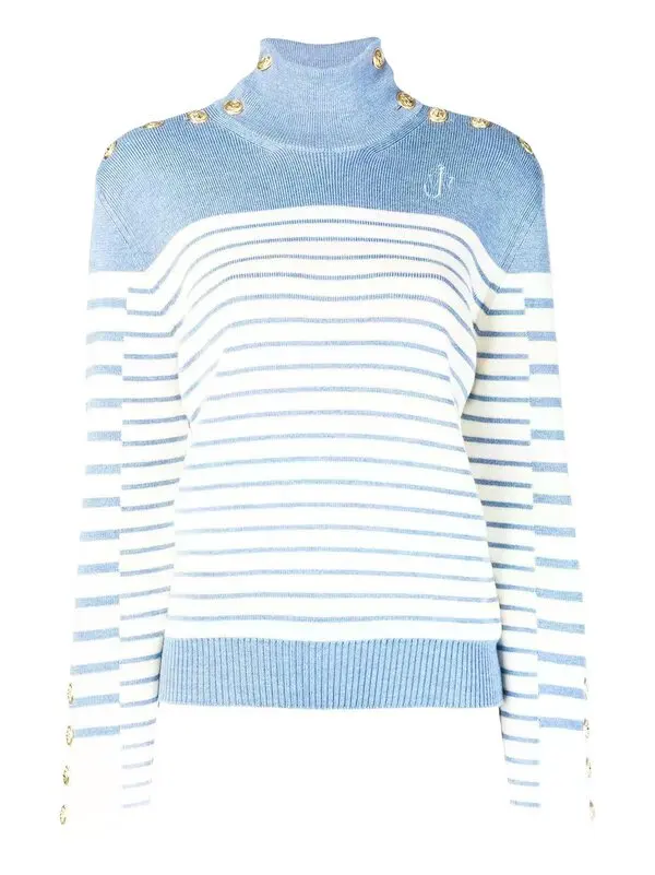 JW Anderson Striped Turtleneck Sweater - Blue