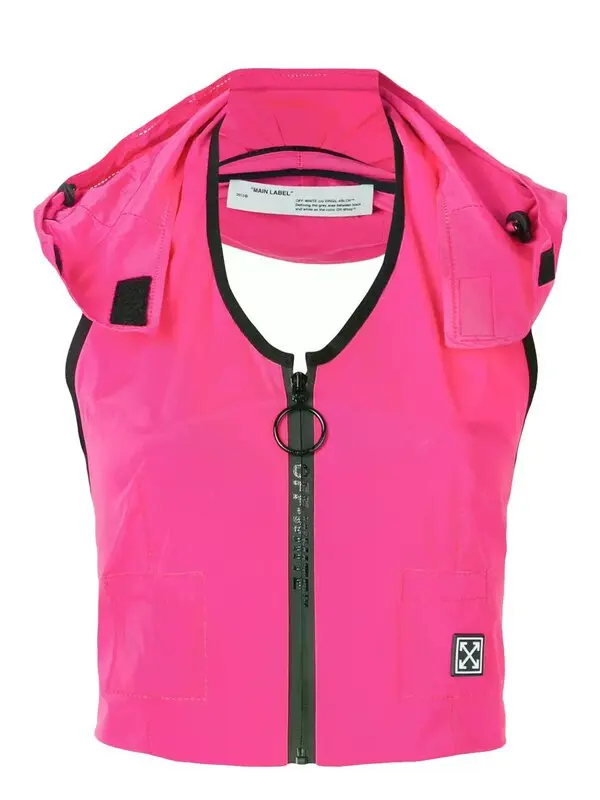Off-White Sporty Gilet Top - Red