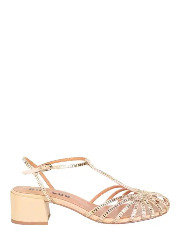 BIBI LOU Serabi Crystal-embellished Cage Sandals - Neutrals