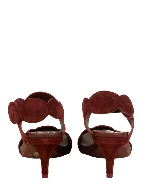 PEDRO GARCIA Scalloped-edge Touch-strap Sandals - Red