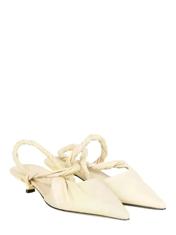 JVAM Twisted-strap Pointed-toe Pumps - Neutrals