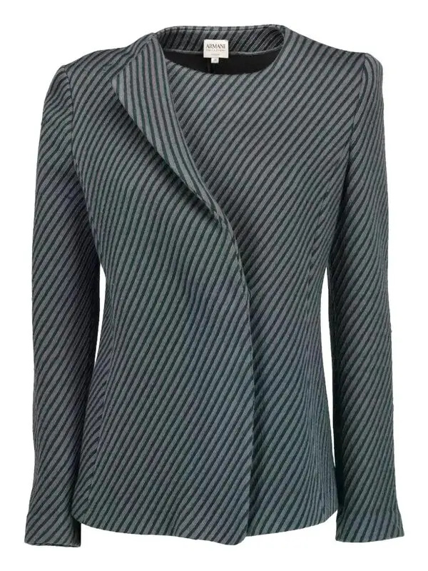 Giorgio Armani Diagonal Stripe Jacket - Grey